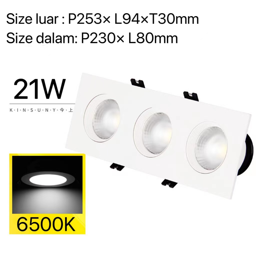 Halogen Downlight Mr16 spotlight 3 holes + Mr16 7W | Shopee Malaysia