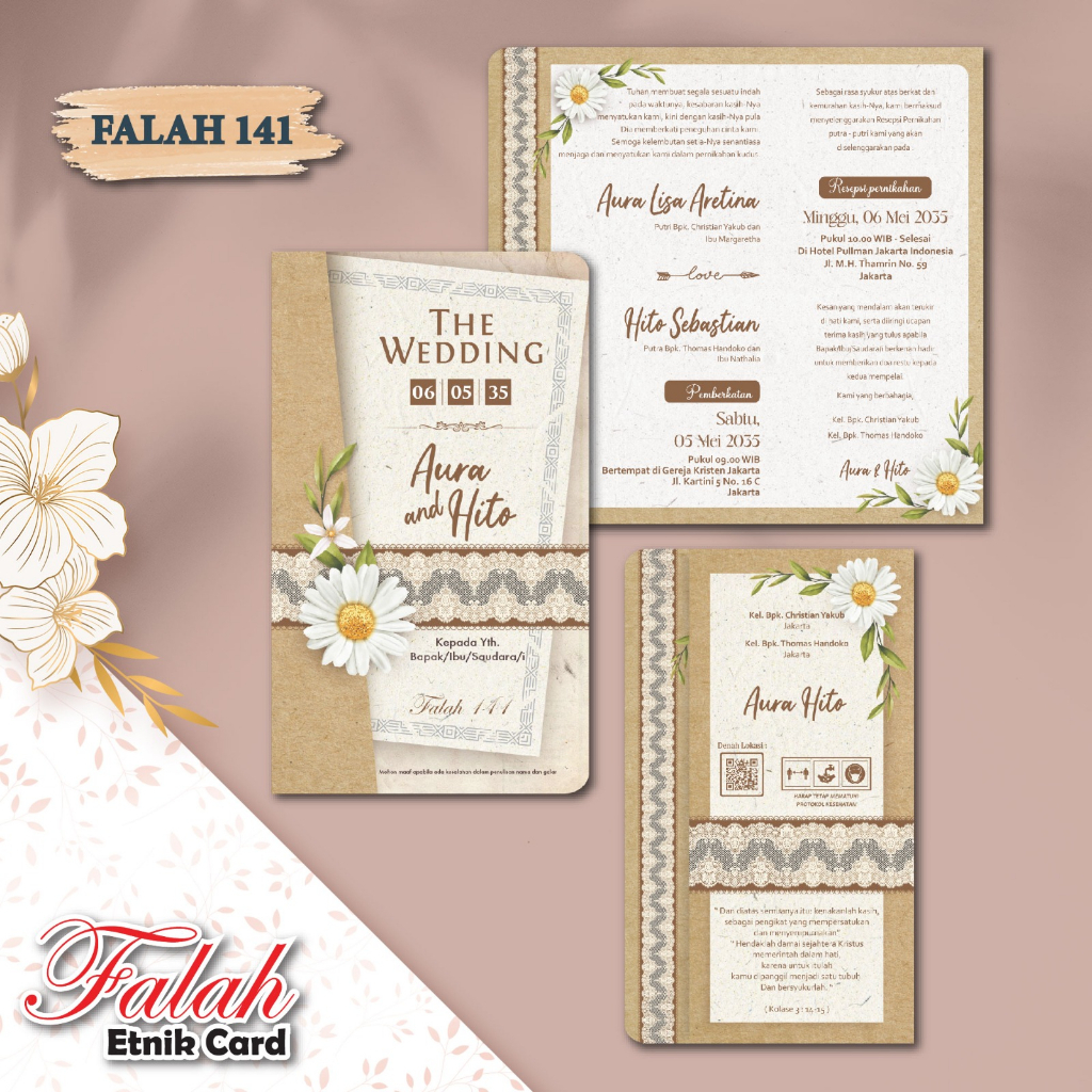 Wedding invitation / Falah 141 Wedding Invitation Blank / soft cover ...