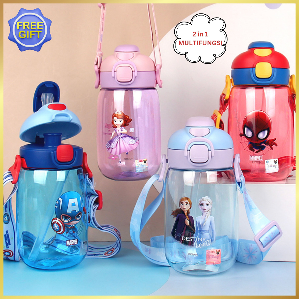 TERMOS 2 IN 1 DRINKING WATER BOTTLE FOR CHILDREN CUTE STRAW BPA FREE ...