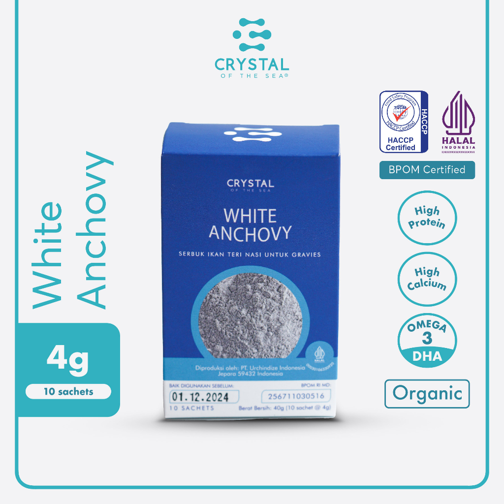 Crystal of the Sea | White Anchovy Powder Box (4GR x 10 Sachets) | Rice ...