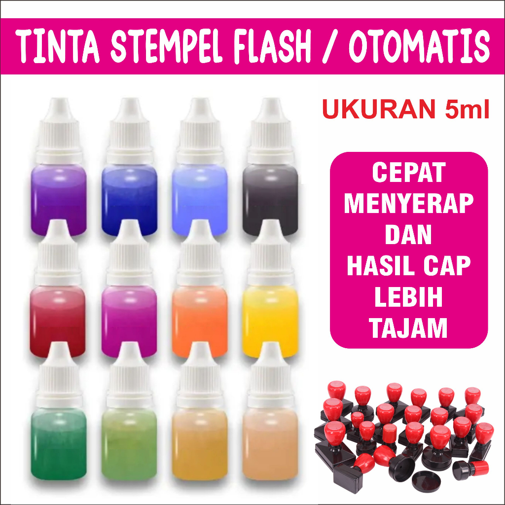 Flash Stamp Ink / Automatic Color Stamp Ink (5ml) | Shopee Malaysia
