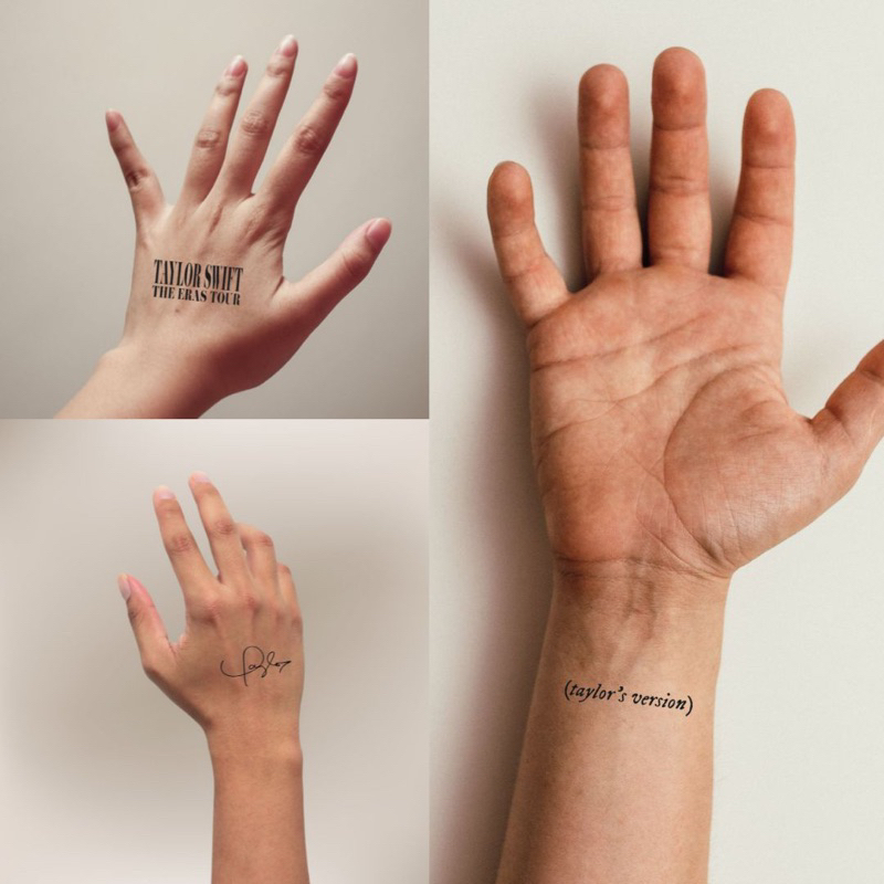 Taylor swift Inspired Temporary Tattoo (taylor's version, the eras tour ...