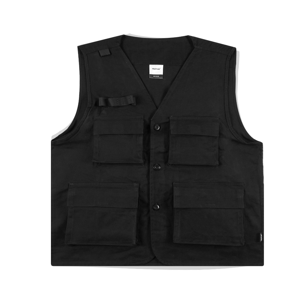 HITAM Heyfreak Vest Jacket Protatis Black | Shopee Malaysia