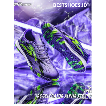 Futsal Shoes SPECS Accelerator Alpha XTD Elite FG Violete Green Gecko ...