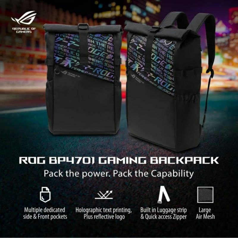Asus ROG BP4701 Original Backpack With Laptop | Shopee Malaysia