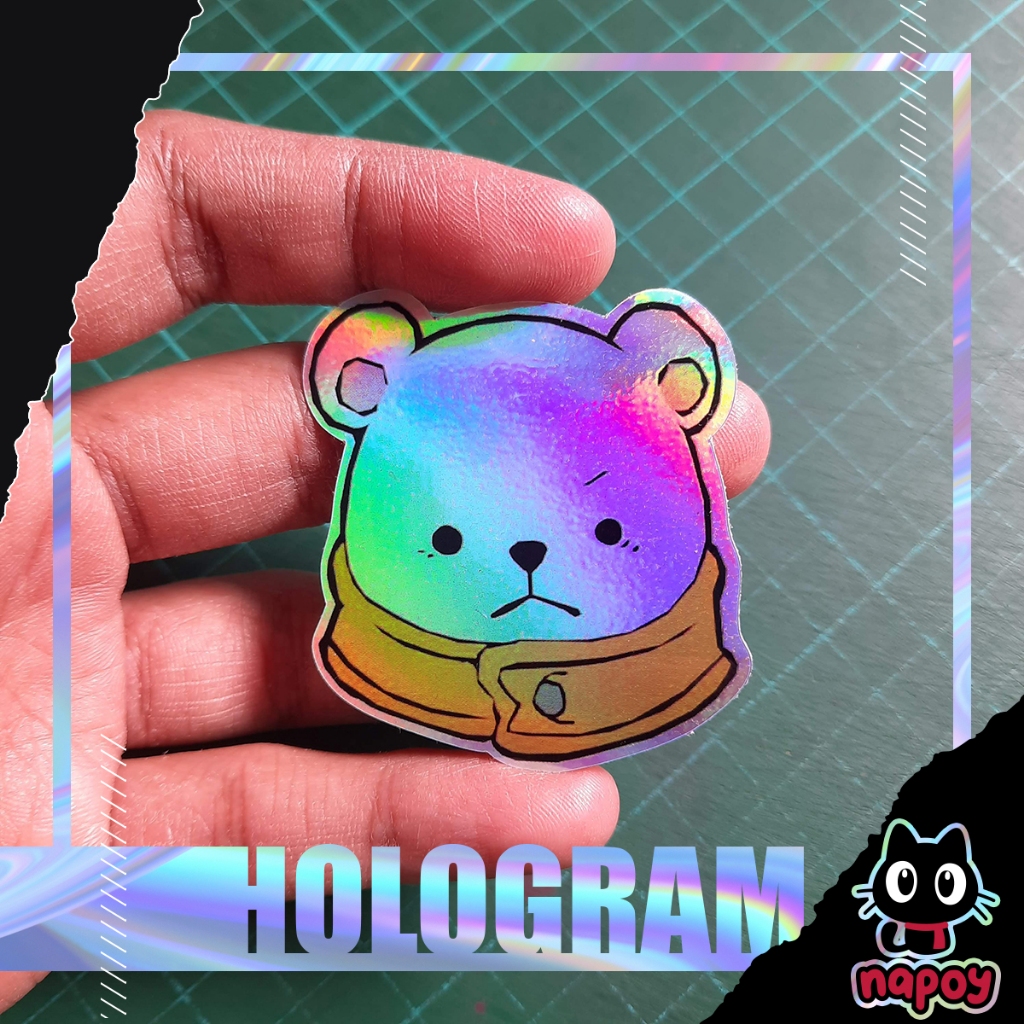 Bepo One Piece Anime Hologram Sticker | Shopee Malaysia