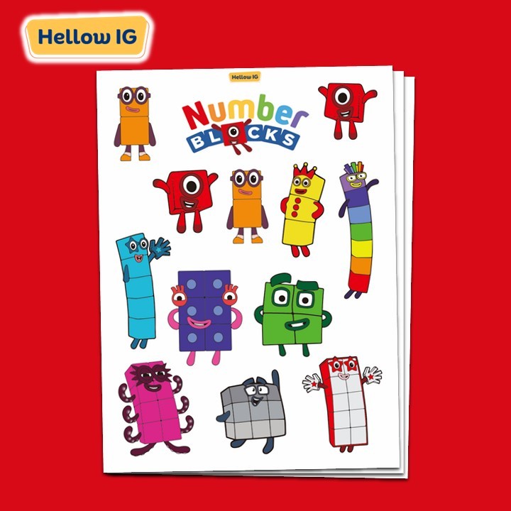 Sticker NUMBER BLOCKS STICKER NUMBERBLOKS STICKER TOY NUMBER BLOCKS ...