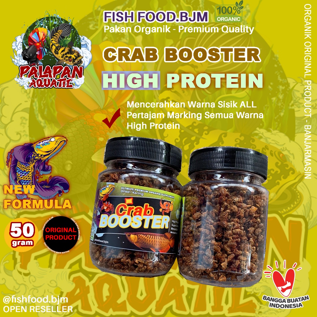 Crab Booster Ornamental Fish Feed/channa Ornamental Fish Feed/predator ...