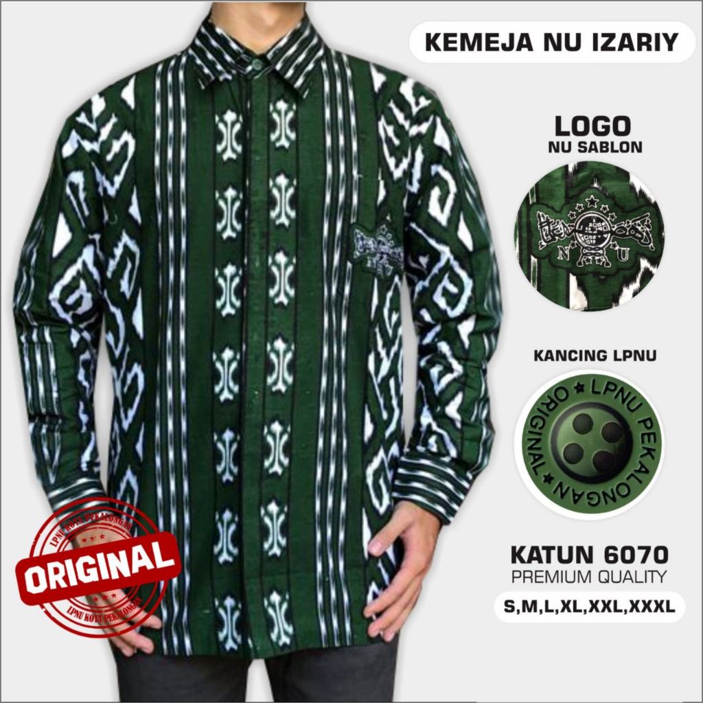 KEMEJA Nu Izariy Batik NU Izariy Batik NU Izariy Shirt NU Batik Latest ...