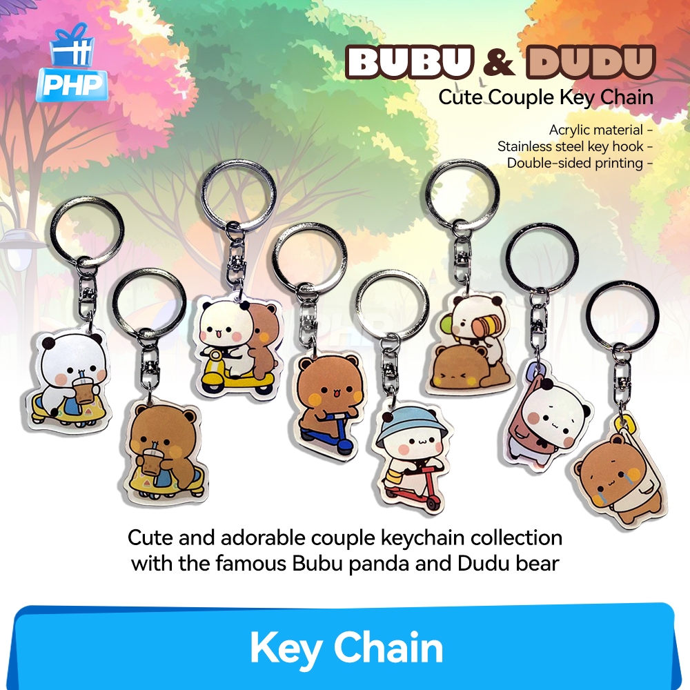 GANTUNGAN PHP Bubu & Dudu Yier Couple Keychain / Cute Couple Keychain ...