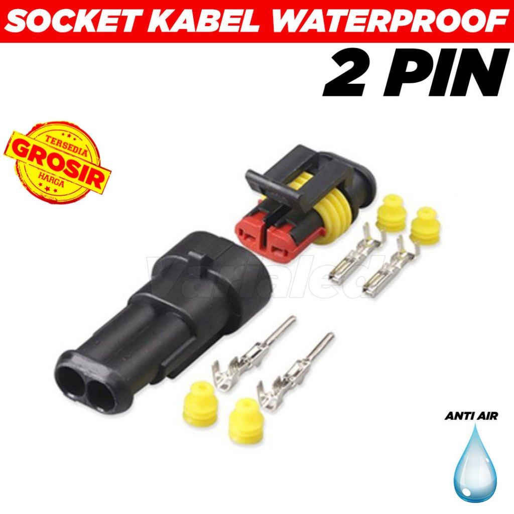 Male female 2-Pin waterproof Cable Connector Socket A Pair Of skun ...