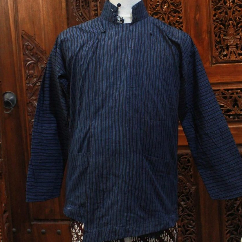 Javanese CUSTOM TOPS SURJAN LURIK BLUE SURJAN LURIK ABU ADULT SURJAN ...