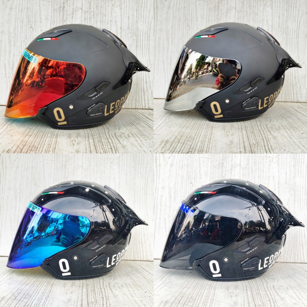 Kyt GALAXY FLAT R BLACK GLOSSY LEOPARD Helmet |Black DOFF LEOPARD| Kyt ...