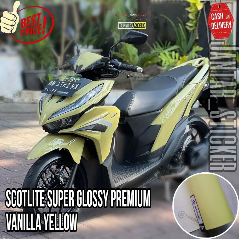 Sticker te Vanilla Yellow Super Glossy Fanchi Premium Width 50cm ...
