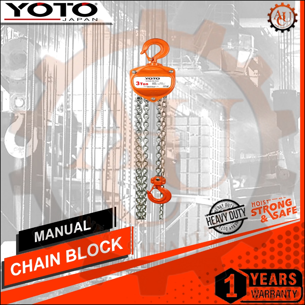 Chain Block 3ton x 7 Mtr YOTO Made in Japan. Takel. Pulley. Chain ...