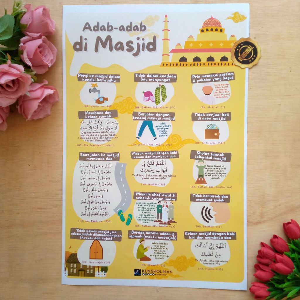 Manners Poster in the Kun Sholihan Mosque | Shopee Malaysia