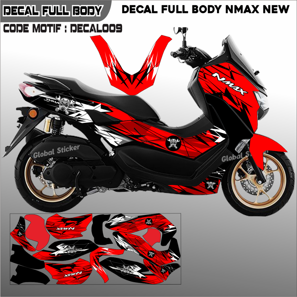 New Nmax Motorcycle Decal New Motiv Universal Terbaru Full Body Global ...