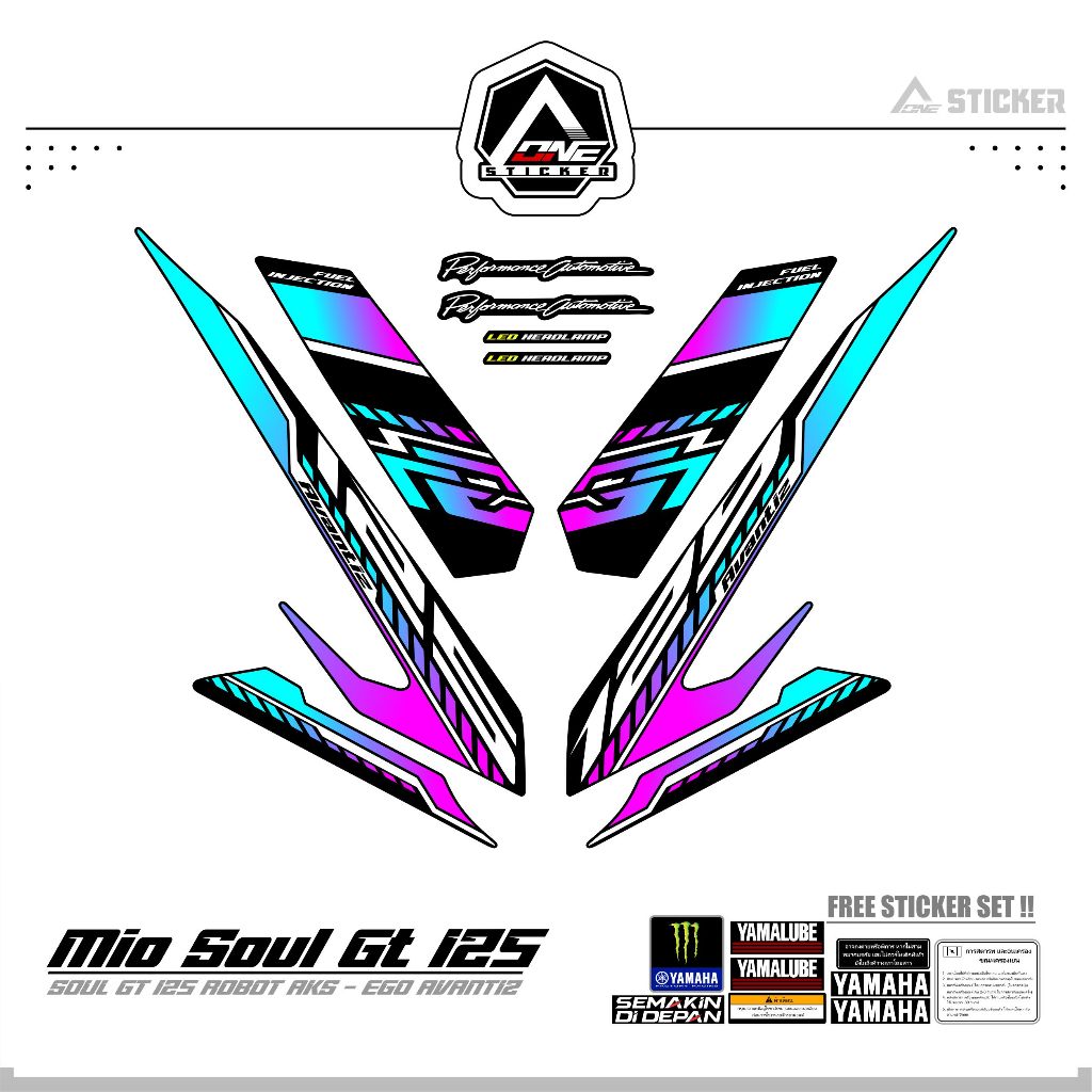 Striping SOUL GT EDITION 2018 / 4 /EGO AVANTIZ / BLUECORE / ROBOT/ MIO ...