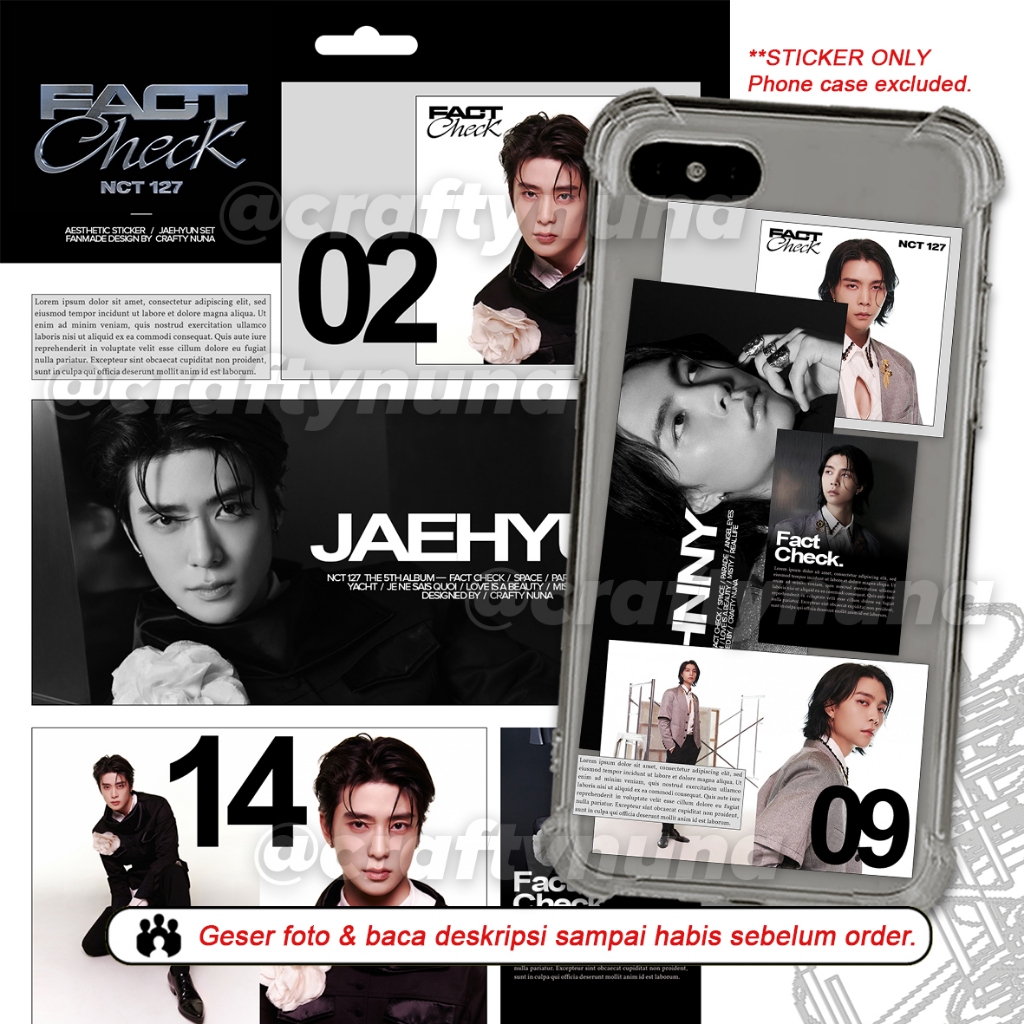 Nct 127 FACT CHECK AESTHETIC STICKER SET STICKER deco case hp kpop ...