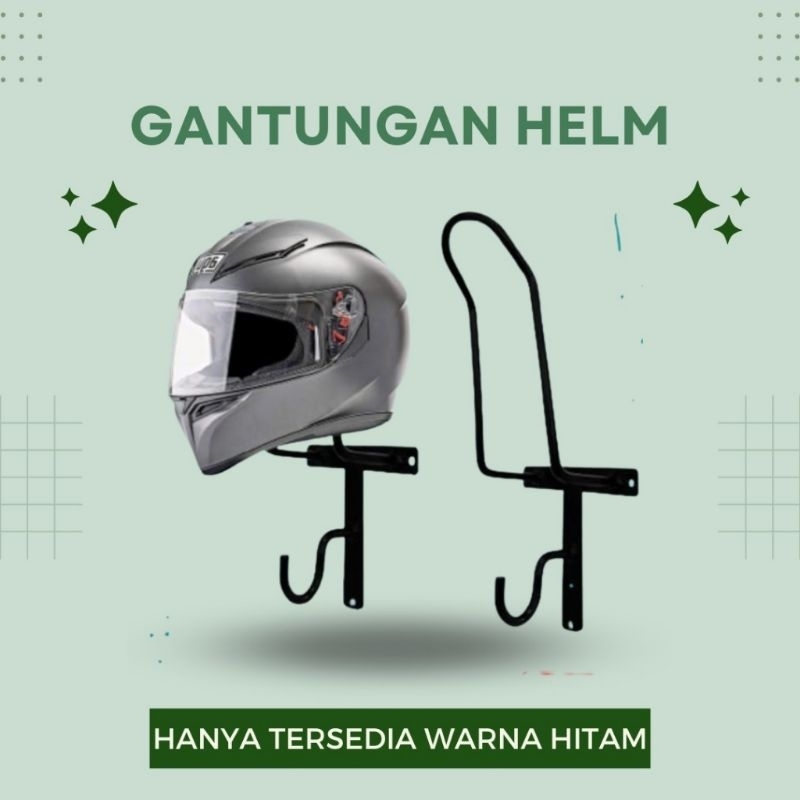 GANTUNGAN Helmet Hanger 2 Hooks Motorcycle Jacket Hanging Rack key ...