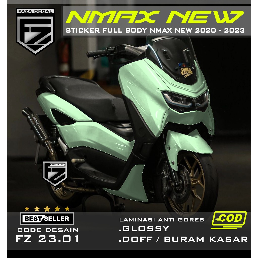 Decal Nmax New Fullbody Plain Color - Sticker Nmax New Full body 2020 ...