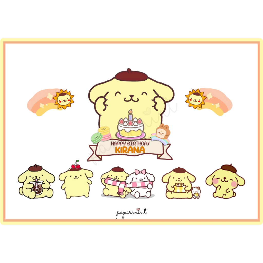 Pompompurin SANRIO CAKE TOPPER | Shopee Malaysia
