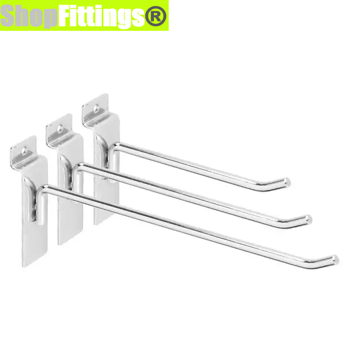 Slatwall Slide Wall Bracket Single Hook Pin Shop Display Fitting Prong ...