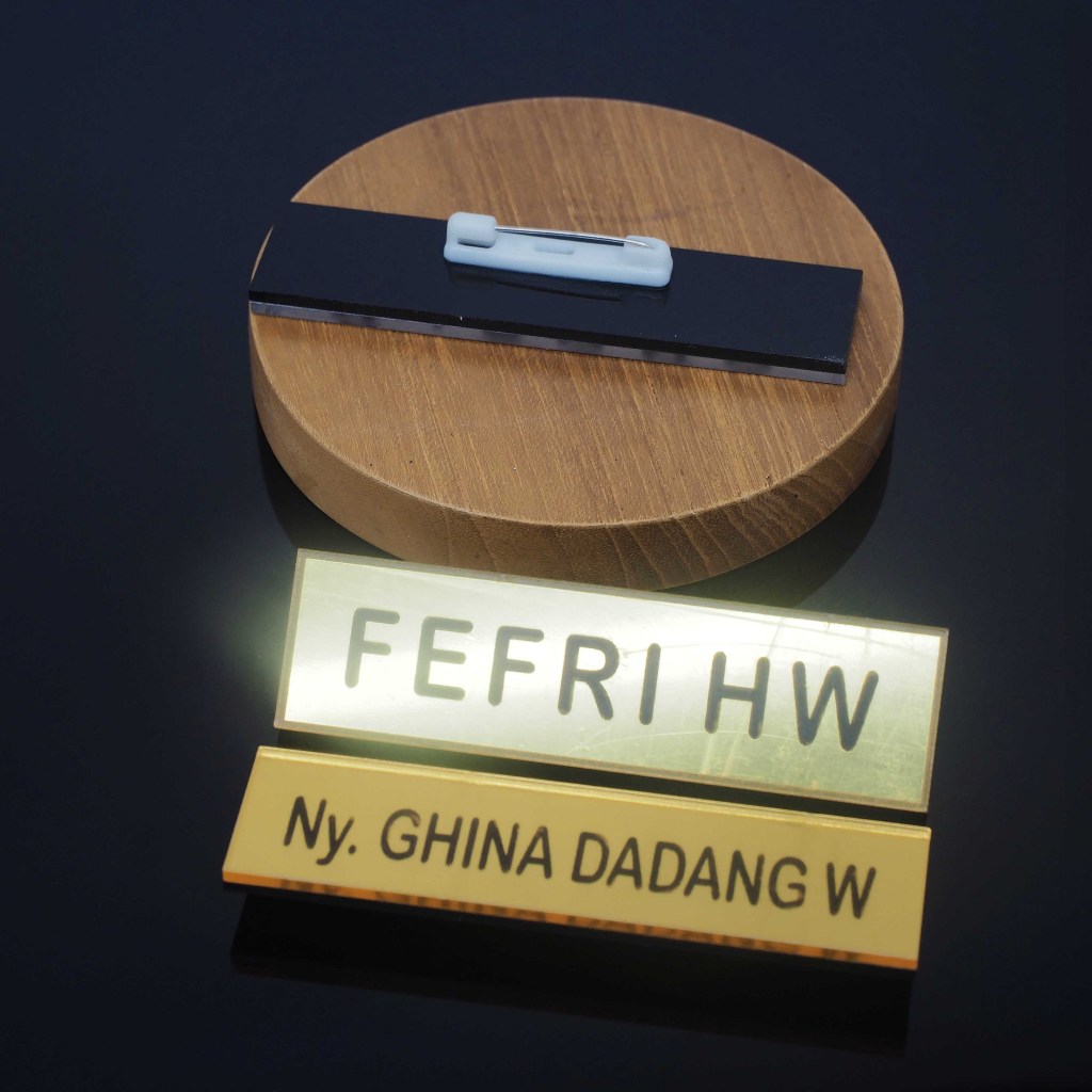 Nametag gold Custom Acrylic Nameplate Chest Board Name Pin | Shopee ...