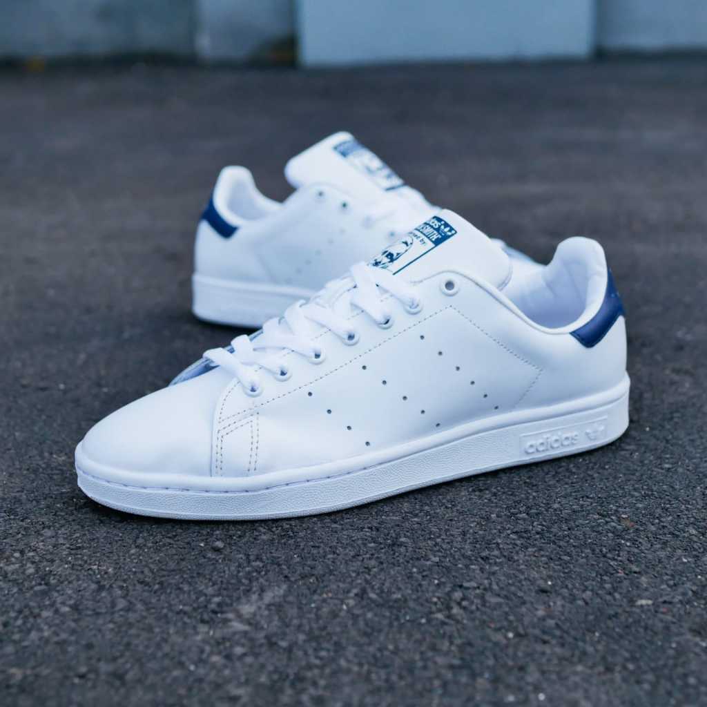 Ads stan smith white navy Men's sneakers Shoes | Shopee Malaysia