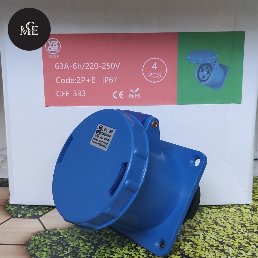 Industrial Panel Socket 3Pole 63A CEE 333 3Pin Genset Socket CEE333 3P ...