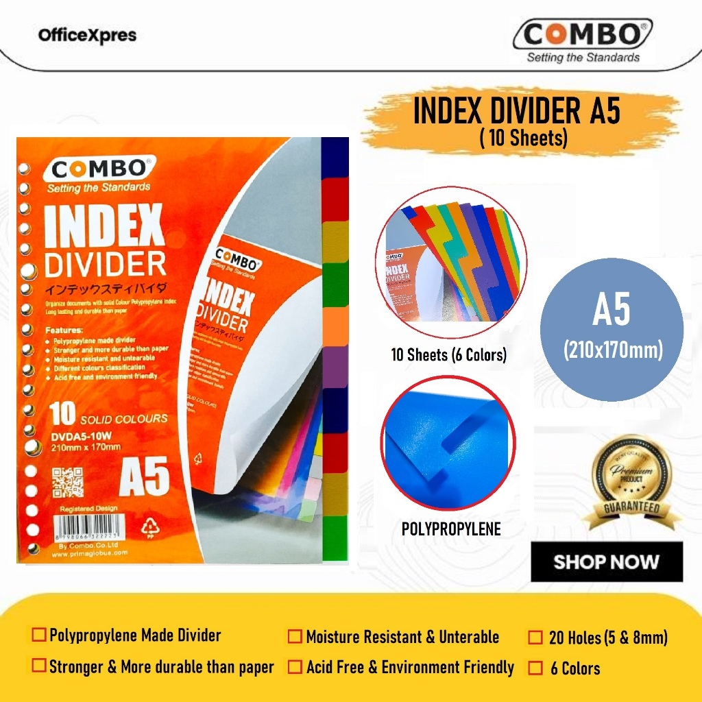 Index Divider A5/Binder Divider/Binder Divider/A5 File Divider/Plastic ...