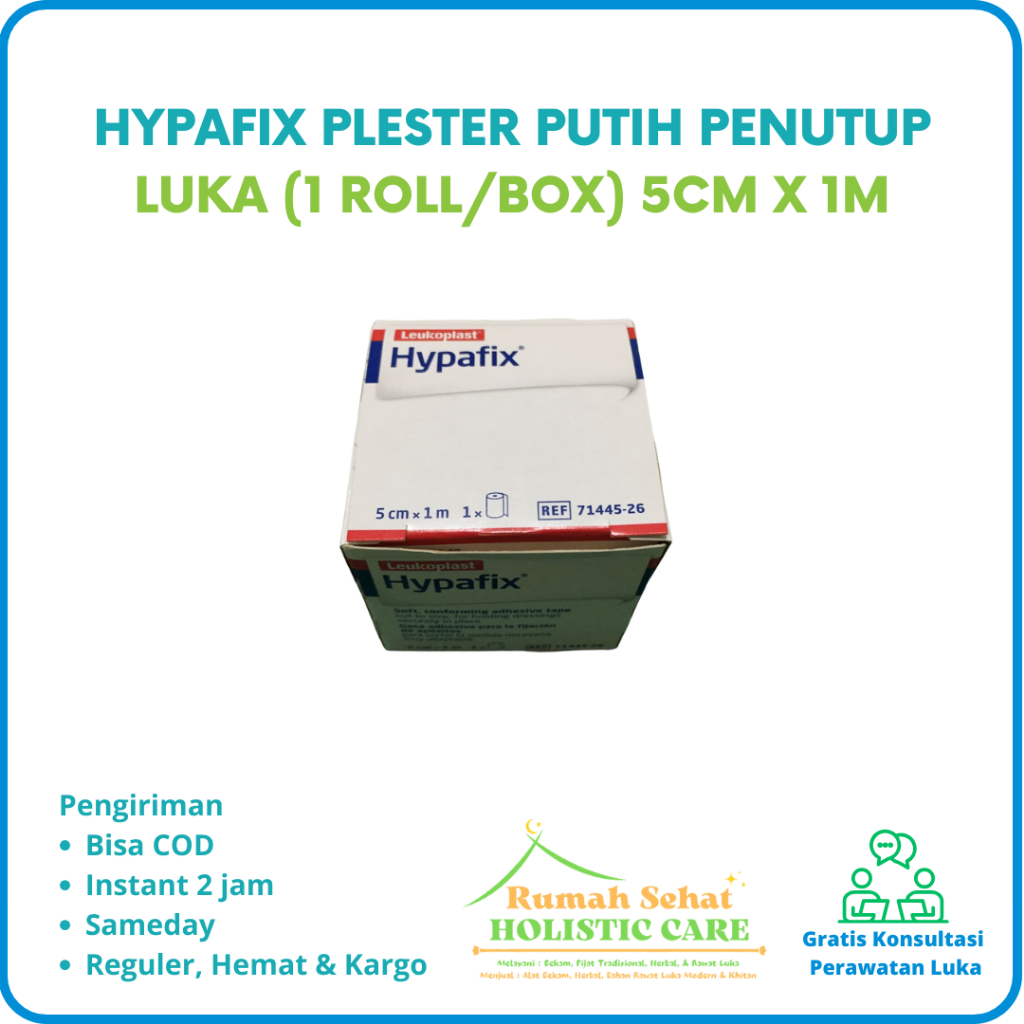 PUTIH Hypafix White Plaster Wound Cover (1 roll/box) 5cm x 1m | Shopee ...