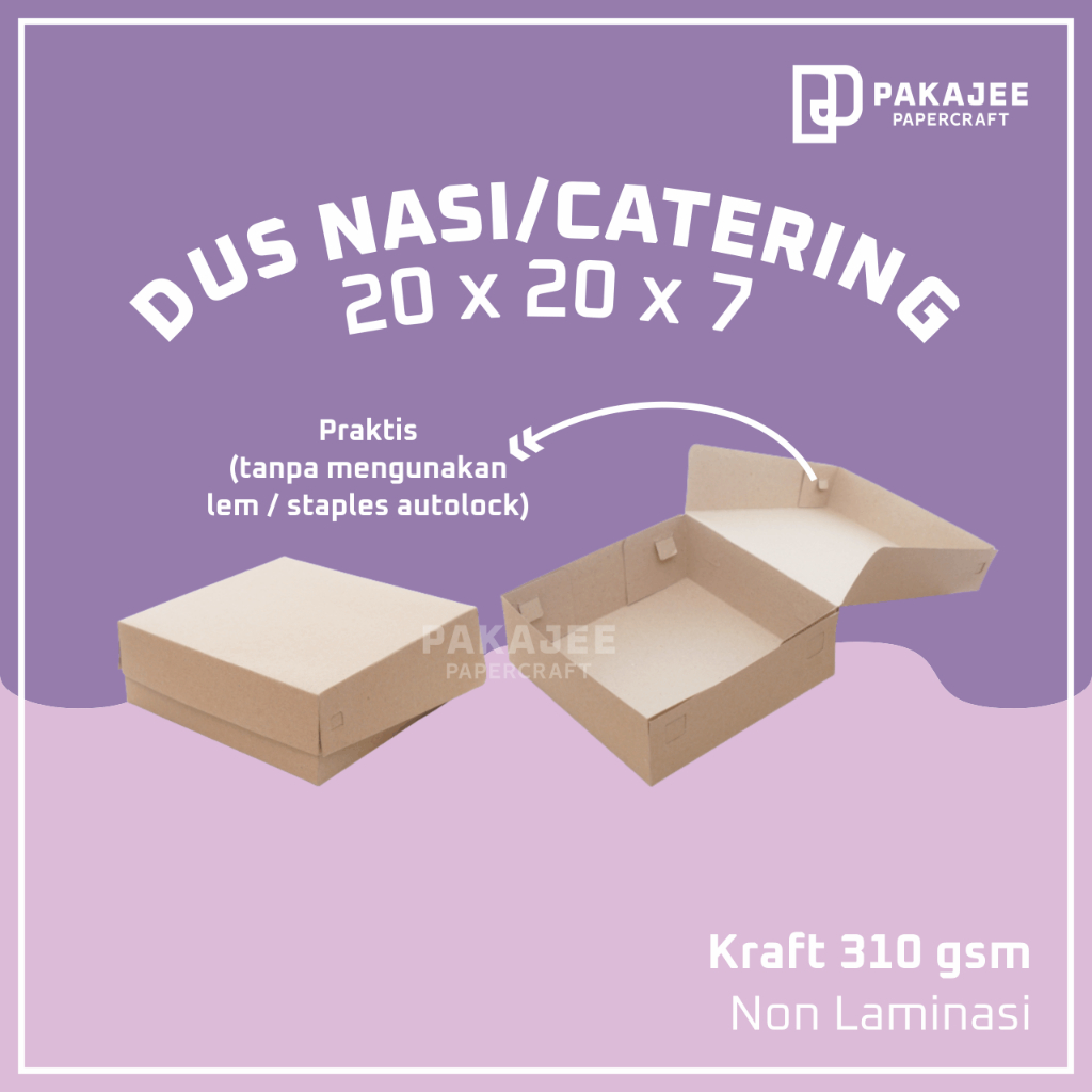 Pakajee - Rice Box Box 20x20x7 Kraft R10 Food Box Bread Hampers Snack ...