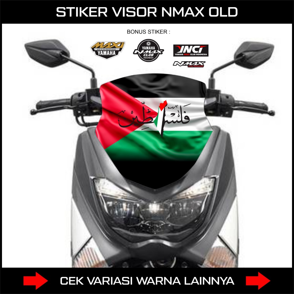 Old NMAX 155 OLD VISOR STICKER PALESTINE/PALESTINE Edition/YAMAHA NMAX ...
