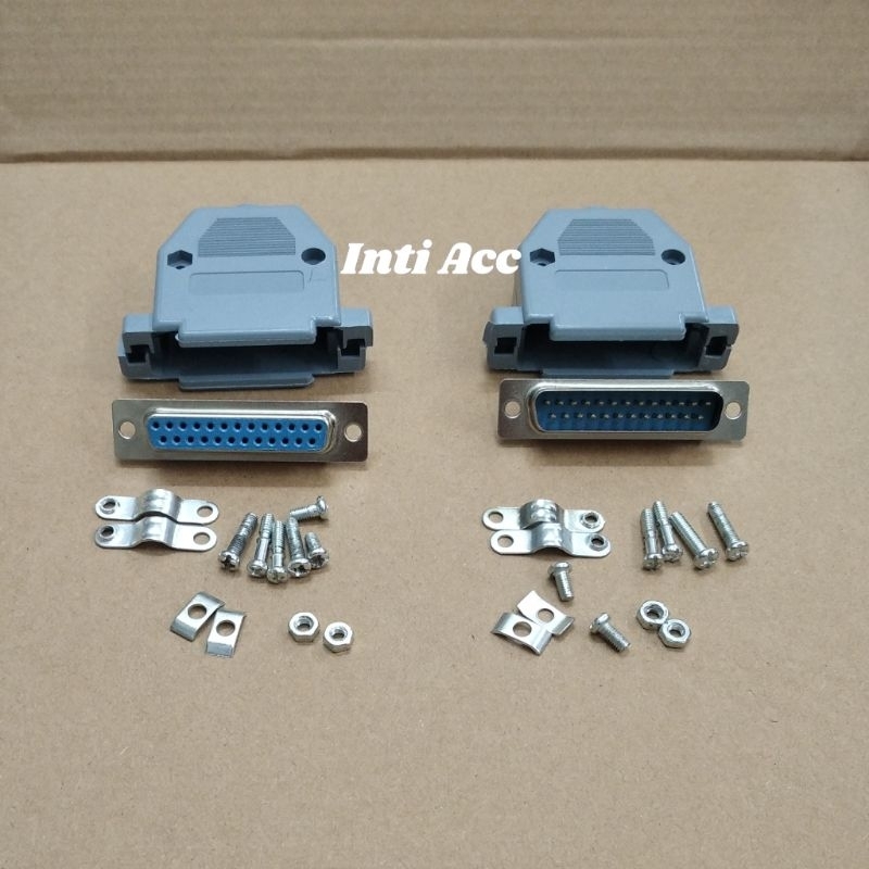 Db25 Male Female Connector 1Set DB25 Connector plus Plastic Cover And ...