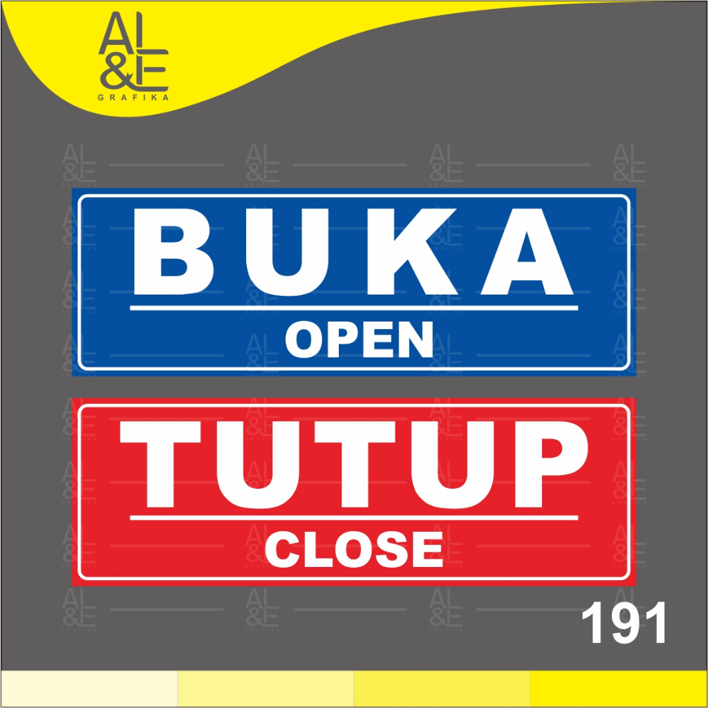 191 - OPEN AND CLOSE STICKER, OPEN AND CLOSE - INDOOR RITRAMA VINYL ...