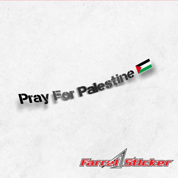 Pray Sticker For Palestine Palestine Sticker 15CM UV DTF embossed ...