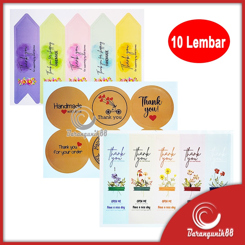 [10 Sheets] Thank You Stickers Thank You Labels | Shopee Malaysia