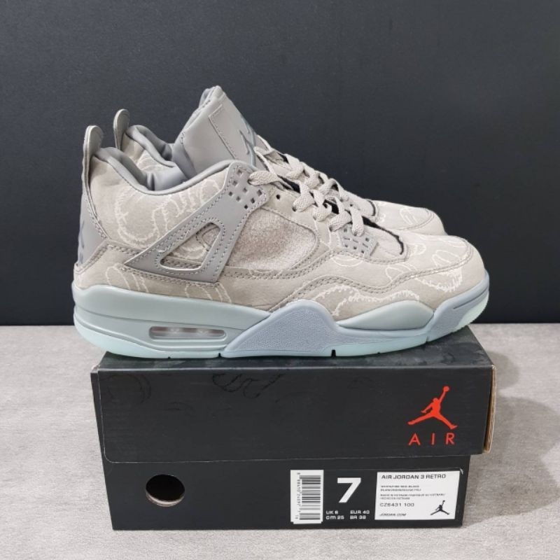 Nike x Kaws Air Jordan 4 Kaws Gray 100% Sneakers | Shopee Malaysia