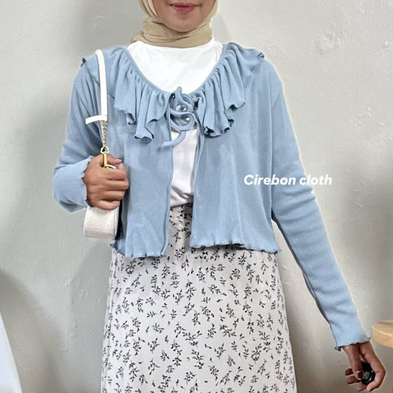 Cirebon Cloth - Candy Cardigan Crop | Women's Crop Cardigan | Strap Crop Cardigan | Crop Rib ...