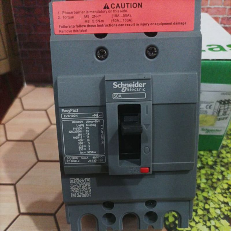 Mccb Schneider EZC100N 3x50A EZC100N3050 EZC 100 N 3P 50A EasyPact ...