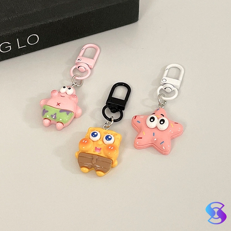 GANTUNGAN Spongebob Character KEYCHAIN/SPONGEBOB-Suning Mall RUBBER ...