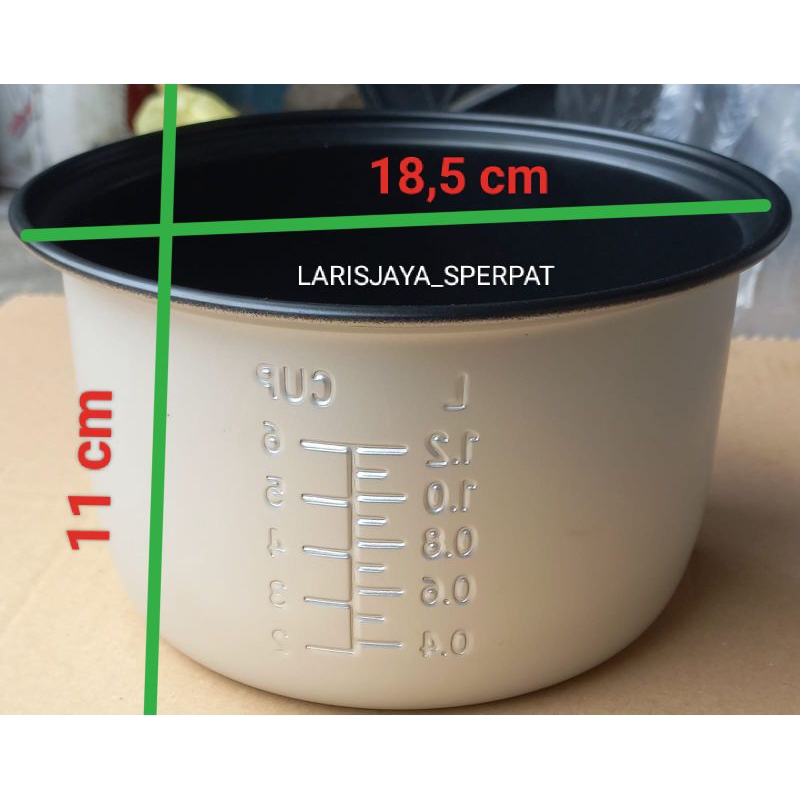 Rice COOKER/MAGICOM POT SIZE 1,2 LITER RRT GENERAL 11 CM HIGH | Shopee ...