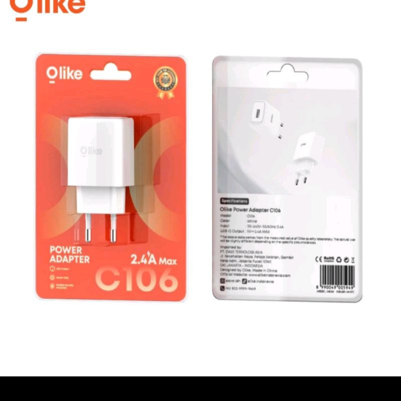Olike C106 BOOST POWER 12W Adapter FAST CHARGER 2.4A | Shopee Malaysia