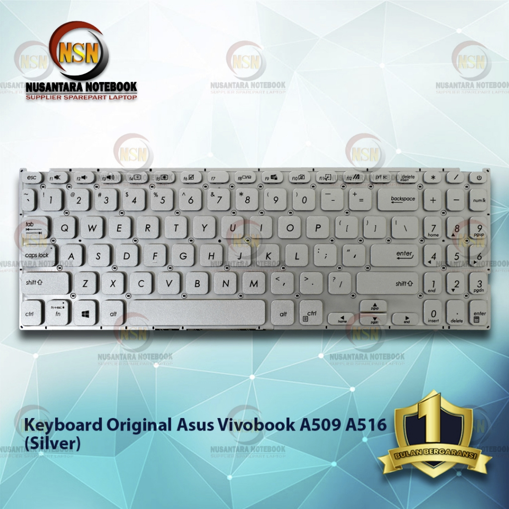 Original Asus Vivobook A509 A516 Backlight Laptop Keyboard (Silver ...
