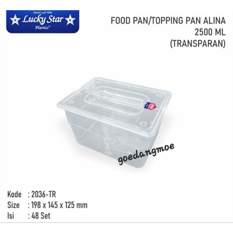 Lucky star Food pan Topping pan Alina 2500ml 1500ml 3500ml | Shopee Malaysia