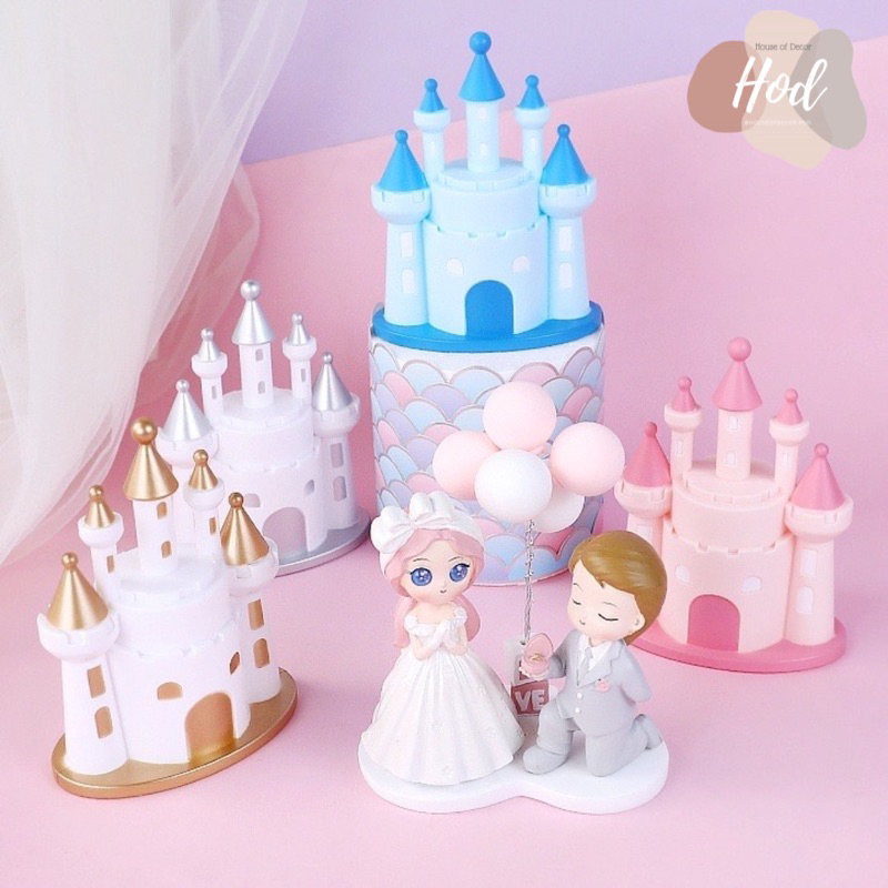 Castle Topper Cartoon Palace Cake Decoration Princess Castle Fairy Tale ...