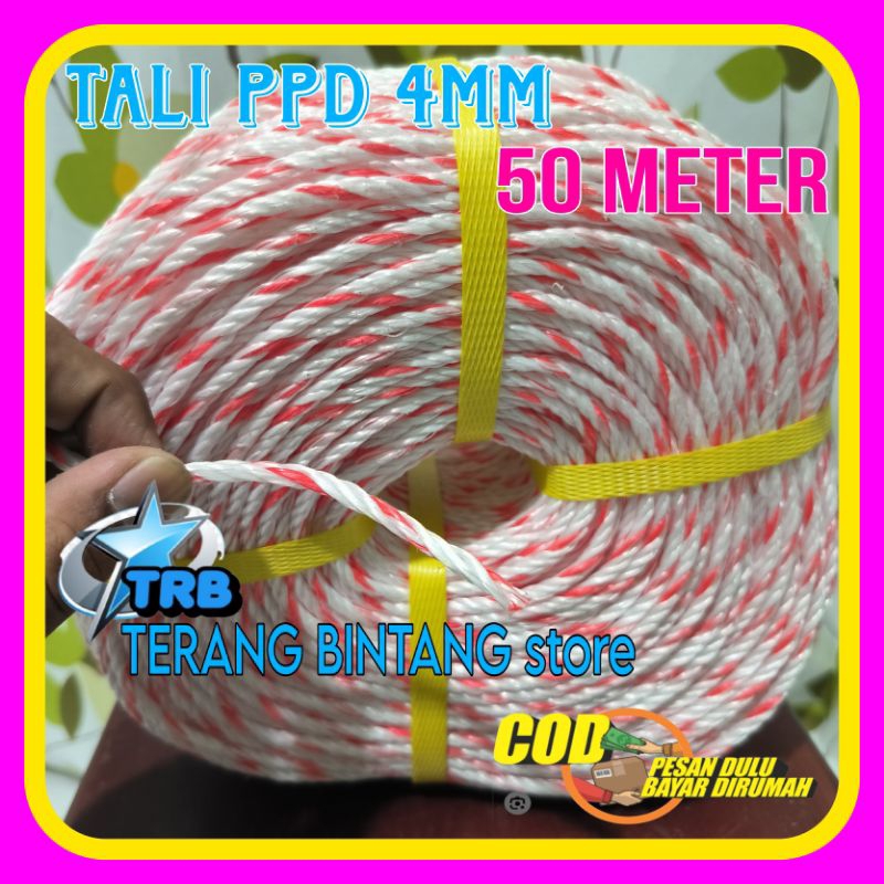 4mm 50 METER PPD Mining Rope, Clothesline Rope, Goods Tie Rope, Plastic ...