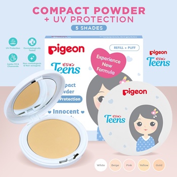 PIGEON Teens Compact Powder + UV Protection Squalane Two Way Cake ...