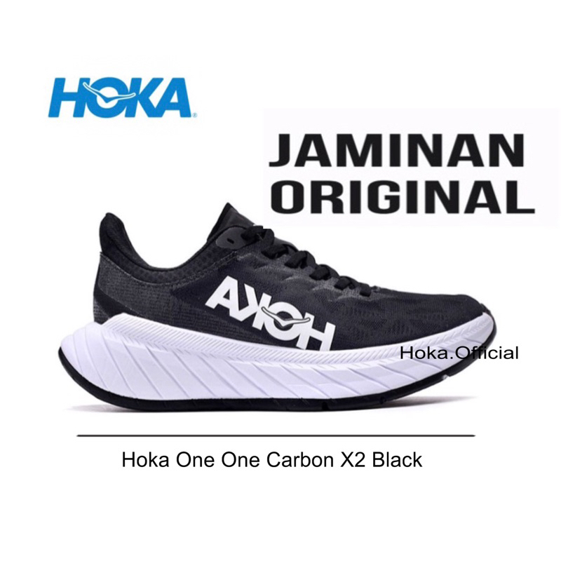 HITAM Original Hoka Carbon X2 Black Running Shoes | Shopee Malaysia